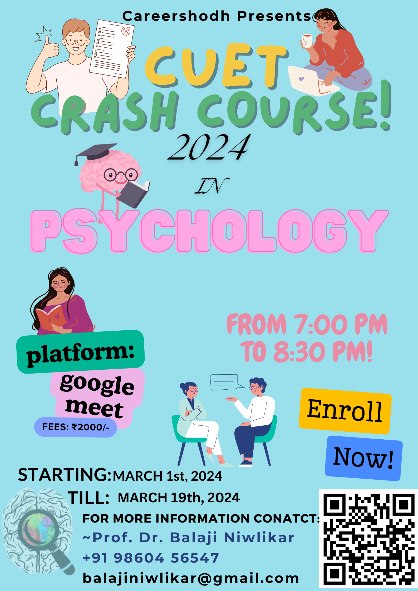 CUET Psychology Crash Course - 2024 - Careershodh CUET Psychology Crash Course - 2024 - Careershodh